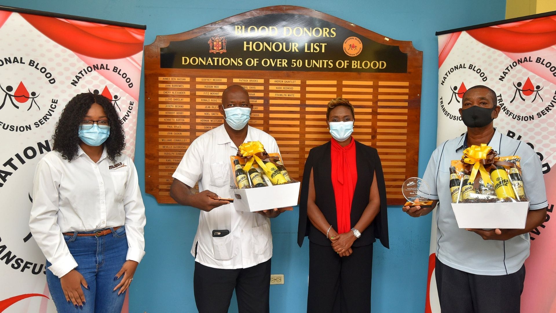 Men awarded for donating more than 50 units of blood