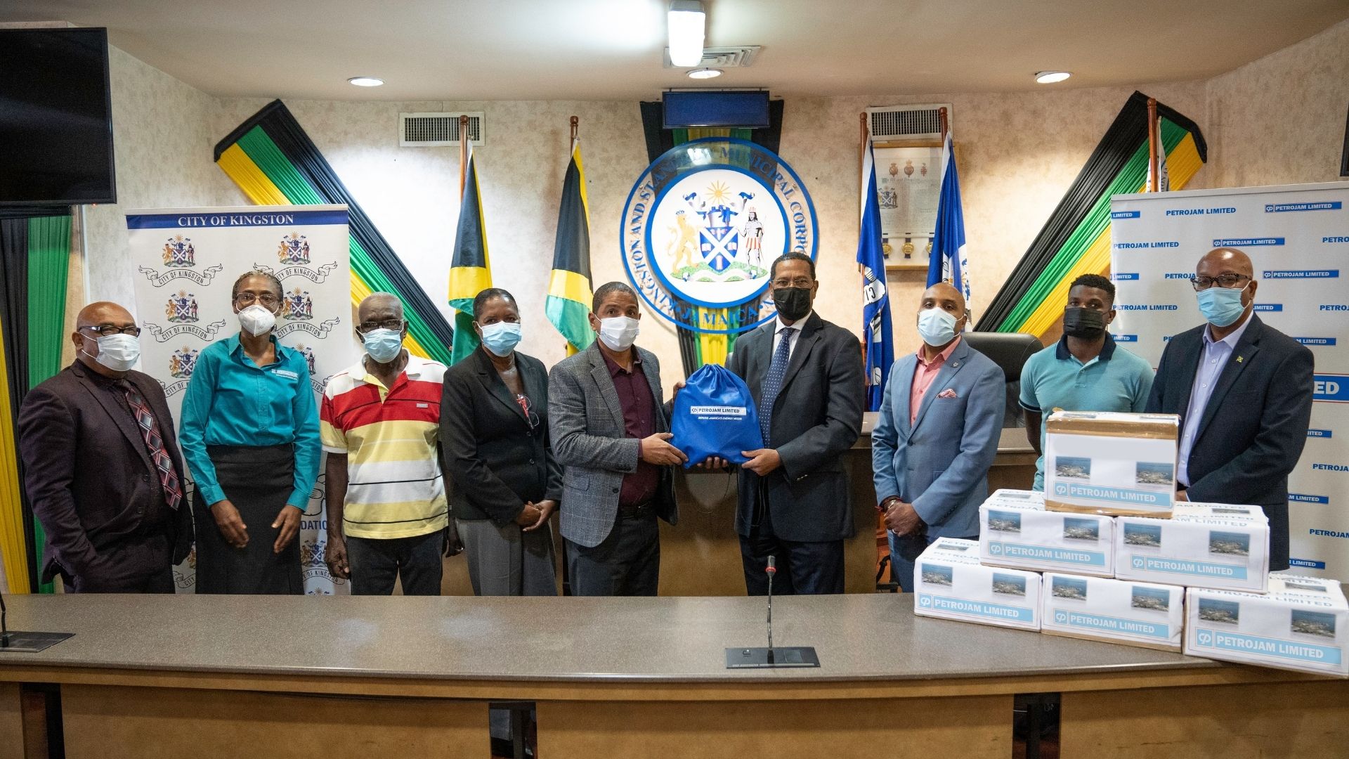 Petrojam donates sanitary items to KSAMC for 250 homeless individuals