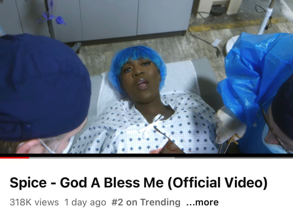 Spice “blessed” as the second most streamed artiste