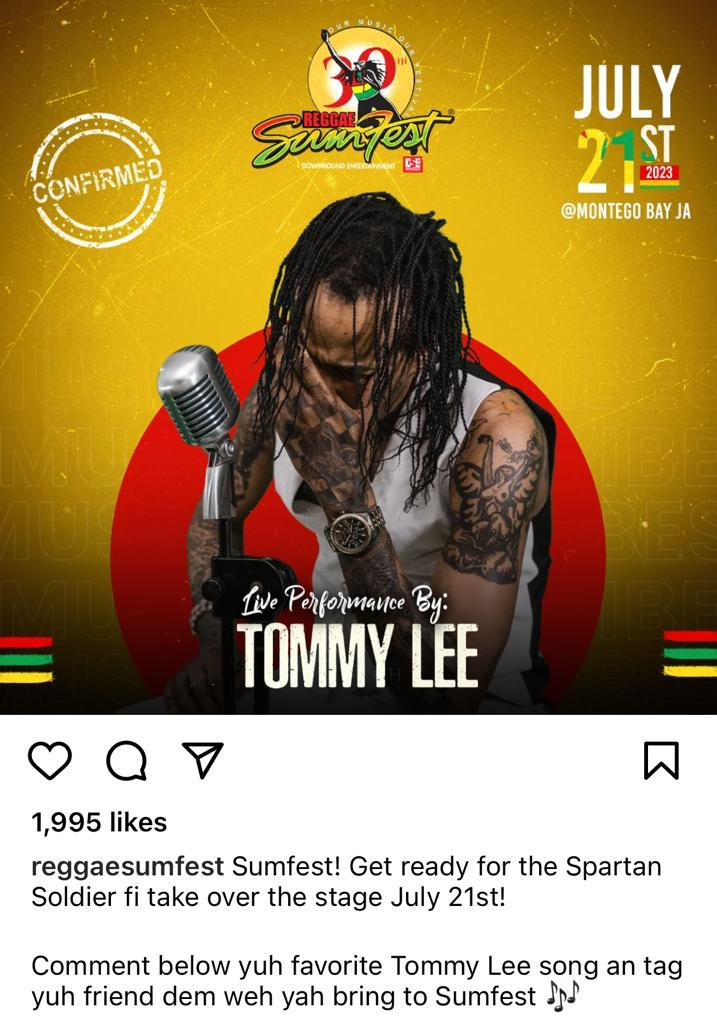 Tommy Lee confirmed for Sumfest