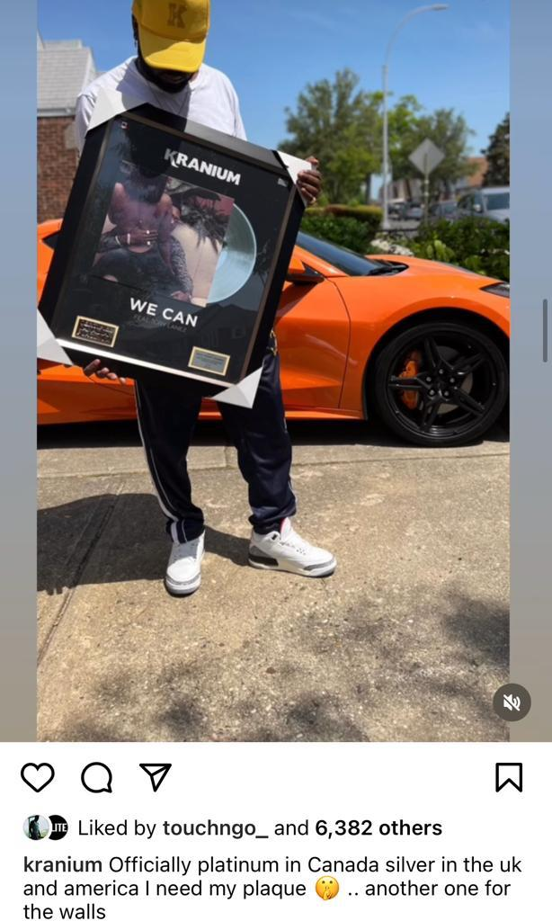Kranium celebrates platinum success