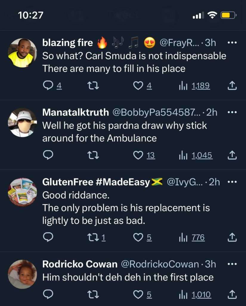 Lambert Brown prematurely announces Karl Samuda’s exit