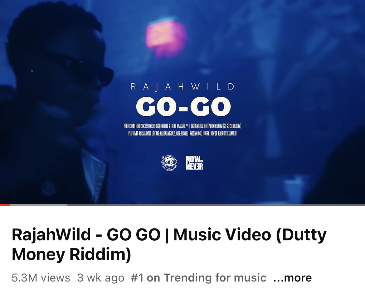 RajahWild's "Go Go" enters 2024 as top trending on YouTube