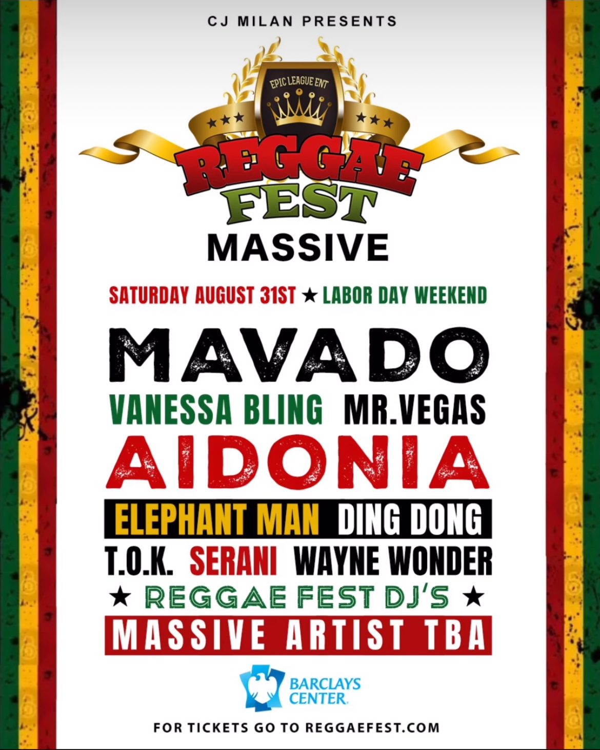 Mavado, Aidonia, Ding Dong, Vanessa Bling among Reggae Fest headliners